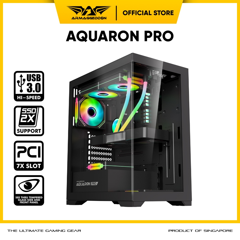 Jual Armaggeddon Aquaron PRO ATX Transparent view Gaming Casing Chassic ...