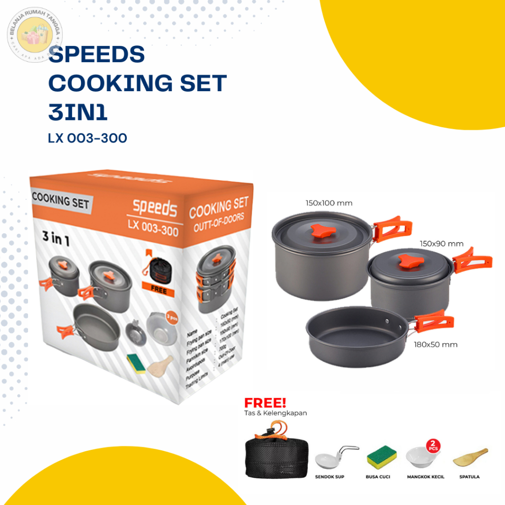 Jual SPEEDS Cooking Set 3 in 1 LX 003-300 / 301 | Set Alat Masak ...