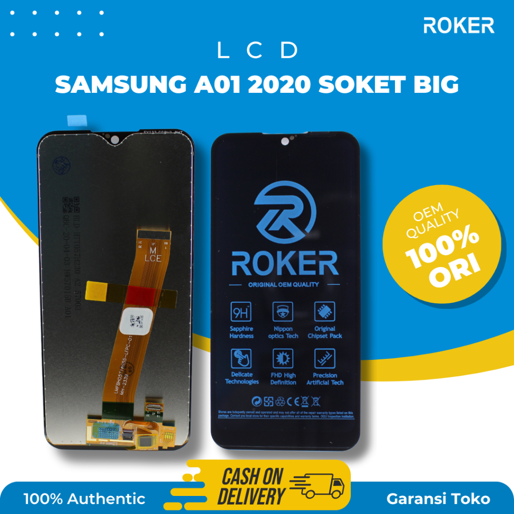 Jual ROKER LCD TOUCHSCREEN SAMSUNG GALAXY A01 2020 A015 KONEKTOR BESAR LCD TS FULLSET ORIGINAL ...