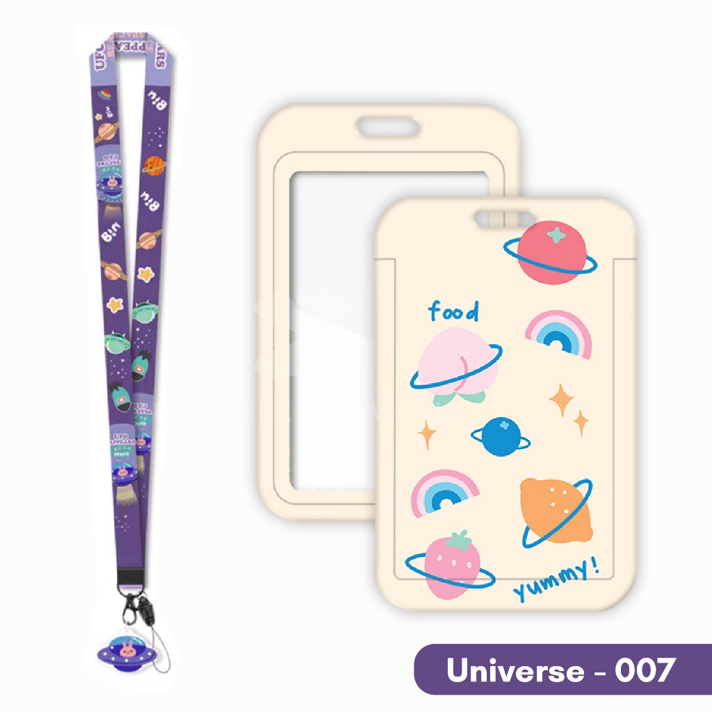 Jual [N003] UNIVERSE / Name Tag Card Holder Motif Ufo / Luar Angkasa ...