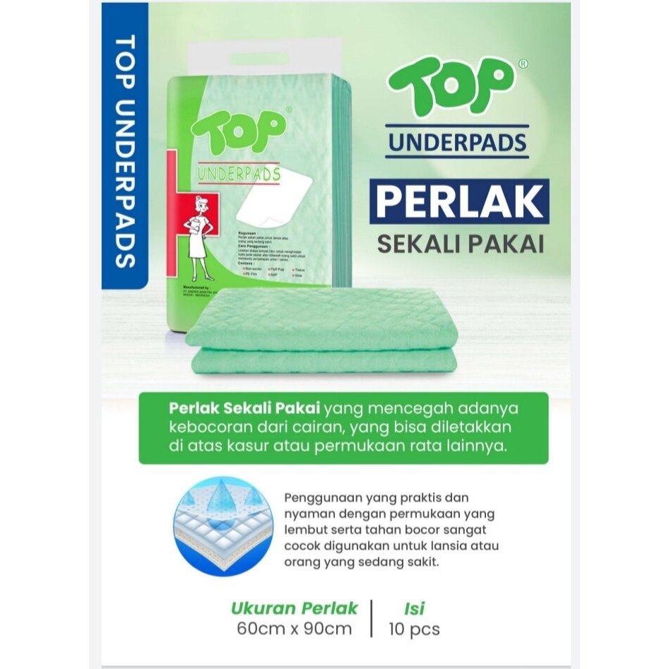 Jual TOP Underpads 60 x 90cm isi 10 pcs | Shopee Indonesia