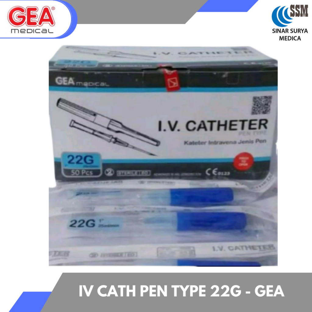 Jual GEA I.V Catheter Penlike - Jarum Infus - Kateter Penlike - 22G | Shopee Indonesia