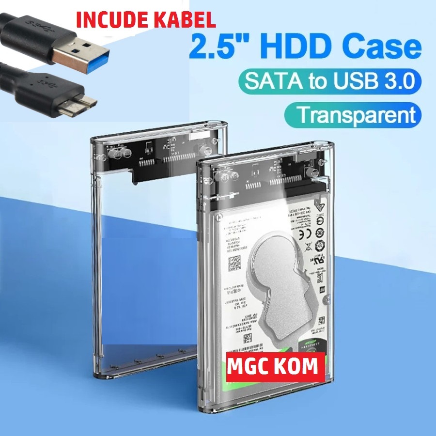 Jual Casing Hardisk External HDD/SSD External Case 2.5" USB 3.0 SATA Transparan | Shopee Indonesia
