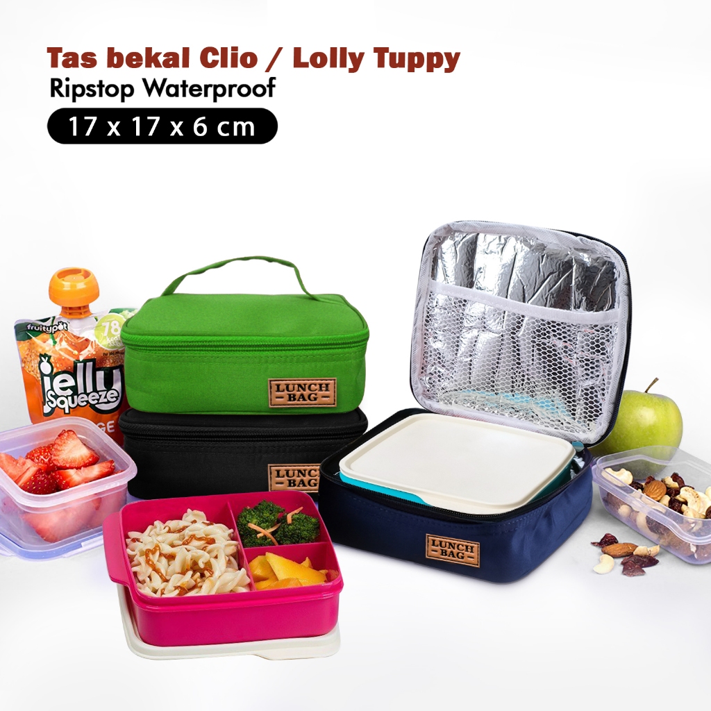 Jual Tas bekal makanan polos mini lunch bag tas kotak makan aluminium ...