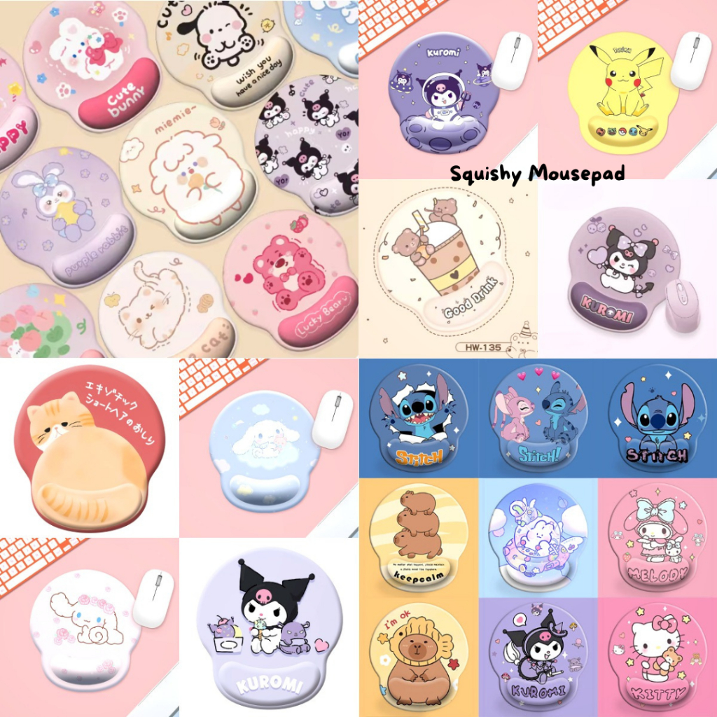 Jual Cute Squishy Character Mousepad / Alas Tatakan Laptop Mouse Pad ...