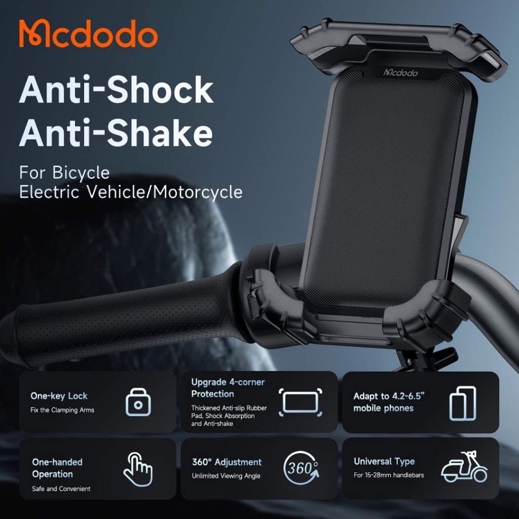 Jual MCDODO Premium Phone Holder Sepeda Motor Stang 360° Rotation Universal CM-5240 | Shopee ...