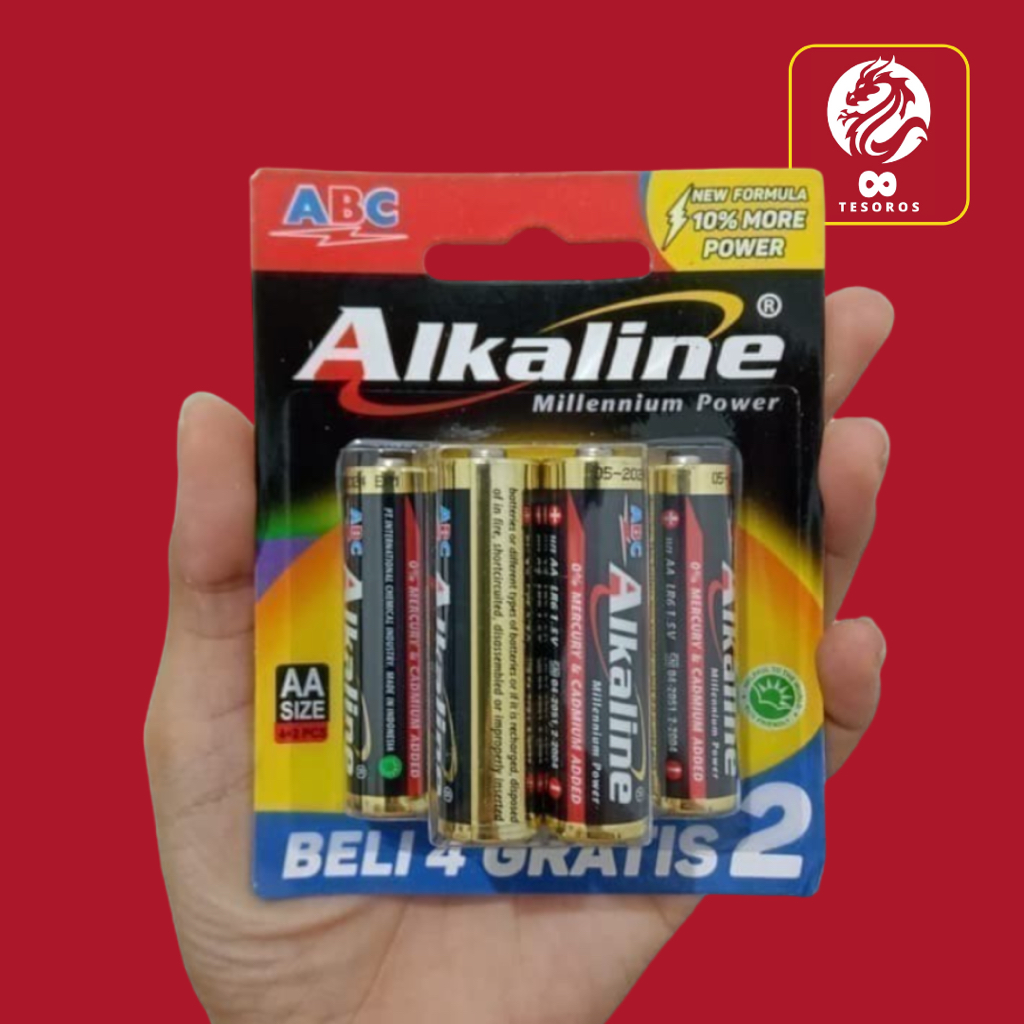 Jual Baterai ABC Alkaline AA/A2- 6PCS | Battery Akaline AA - 6 PCS | Shopee Indonesia