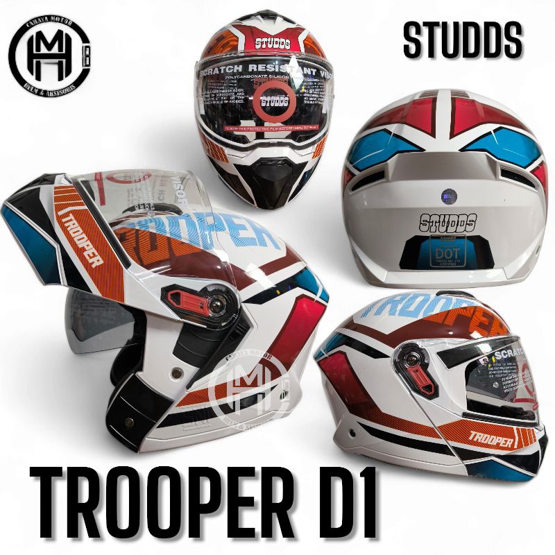 Jual HELM STUDDS MODULAR ORIGINAL|FULL FACE | Shopee Indonesia