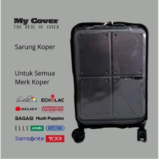 Jual Sarung Koper Luggage cover Pelindung Koper Plastik/Mika + Kain ...