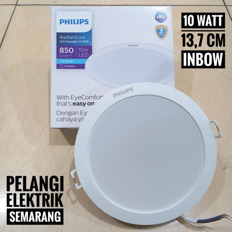 Jual PHILIPS Lampu LED Downlight 10 Watt 10w Inbow Radiantline DL190B ...