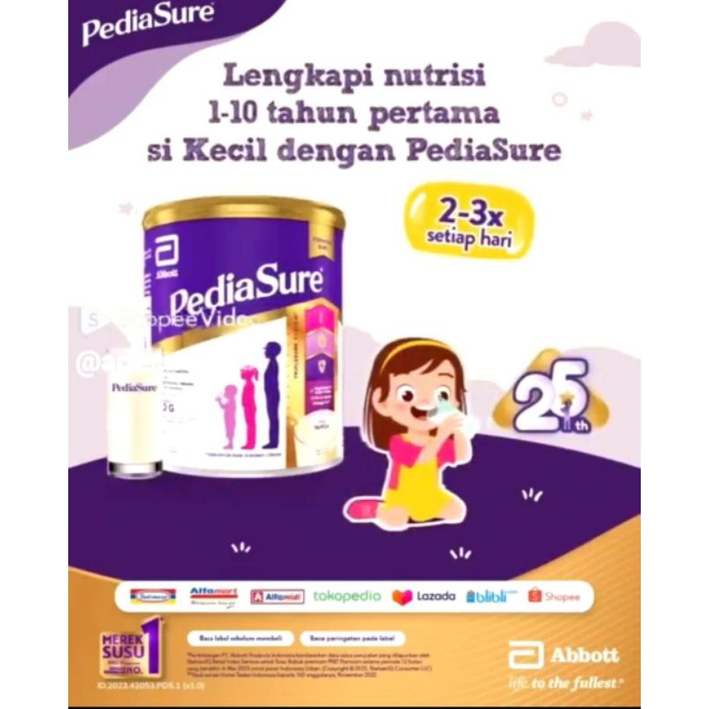 Jual Pediasure Triplesure Vanilla 1-10 th Exp Agustus 2025 Original ...