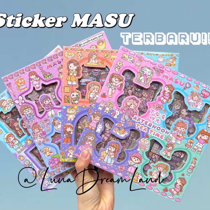 Jual Terlaku Sticker MASU Terbaru 1Lembar Box Pvc Stiker Anti air ...