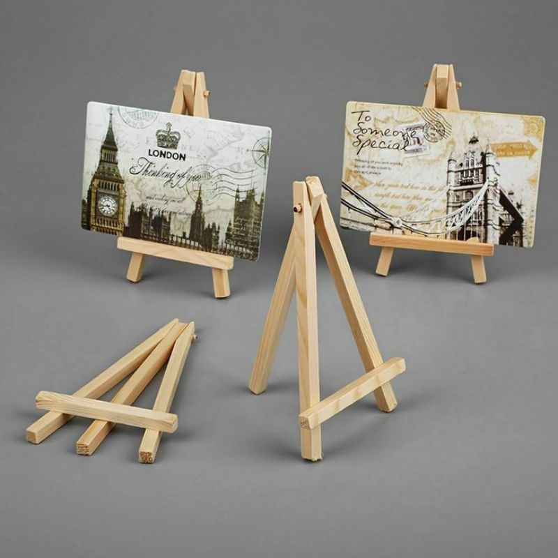Jual Mini Easel Tripod Kayu Kecil / Stand Foto / Stand Handphone/ Stand ...