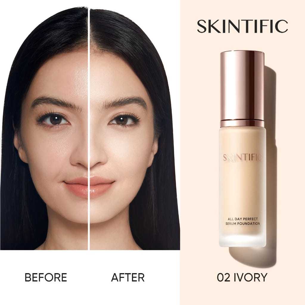 Jual SKINTIFIC All Day Perfect Serum Foundation Full Coverage - Makeup ...