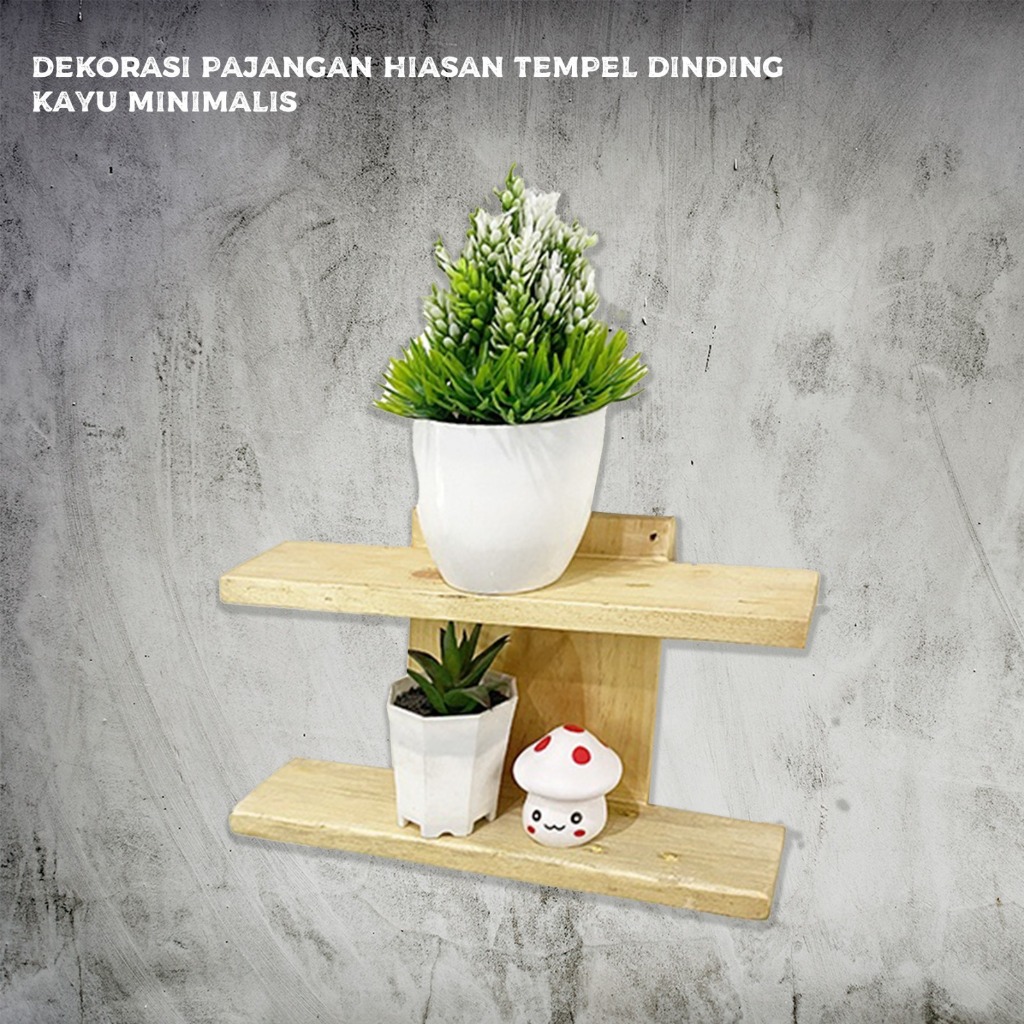 Jual Dekorasi Pajangan Hiasan Tempel Dinding Kayu Minimalis Tanaman ...