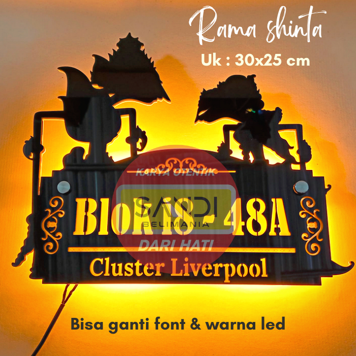 Jual NOMOR RUMAH LED ACRYLIC NOMER RUMAH LED NO RUMAH MENYALA SPESIAL ...