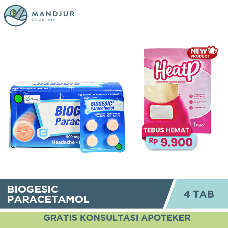 Jual Biogesic Paracetamol - Obat Demam, Pereda Nyeri Sakit Kepala dan ...
