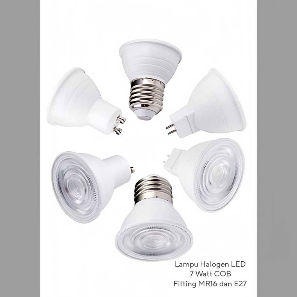 Jual Lampu Halogen LED 7watt COB(mata 1) MR16/E27 | Shopee Indonesia