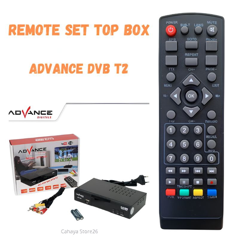 Jual Remot Remote Set Top Box Advance DVB T2 | Shopee Indonesia