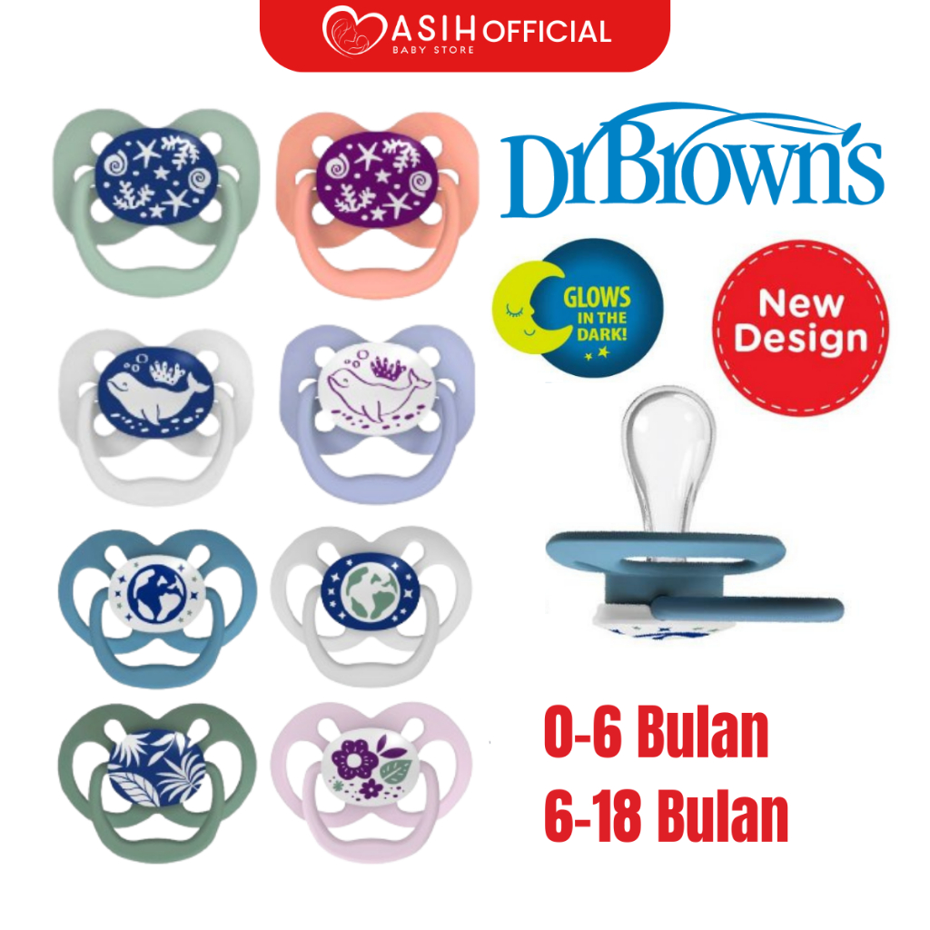 Jual Dr Brown's Advantage Pacifier Glow In The Dark - Compeng Empeng ...