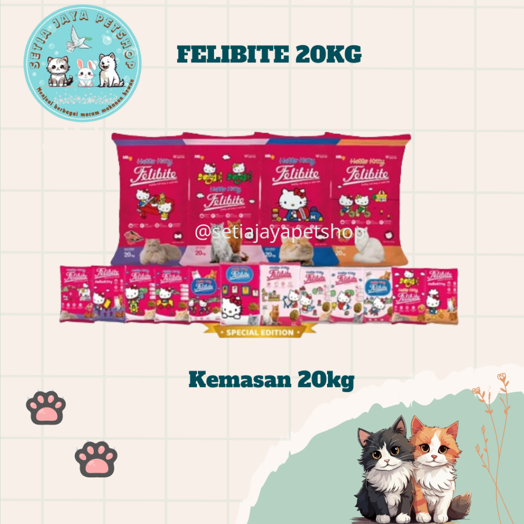 Jual Makanan Kucing - Felibite All Varian 20kg (INSTAN) | Shopee Indonesia