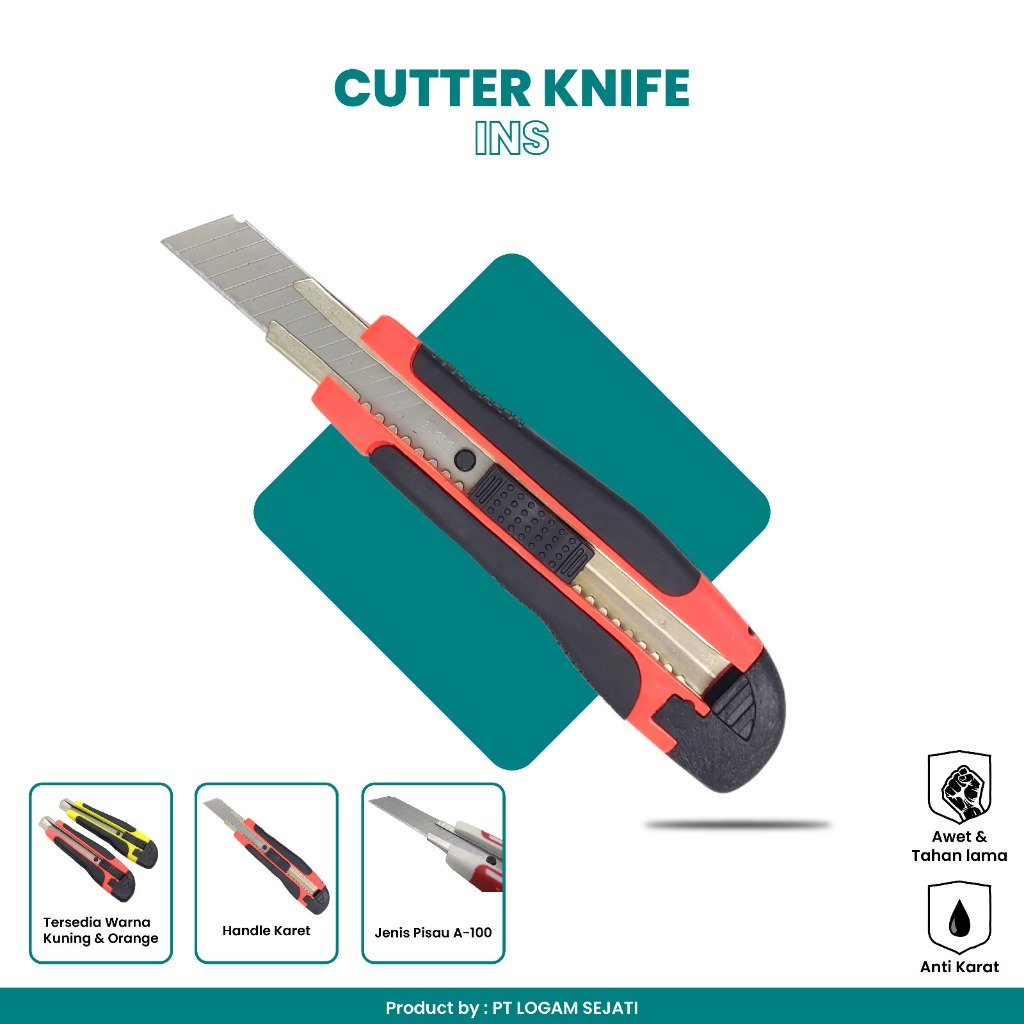 Jual INS CUTTER / CUTTER MURAH / PISAU KERTAS / PEMOTONG KERTAS ...