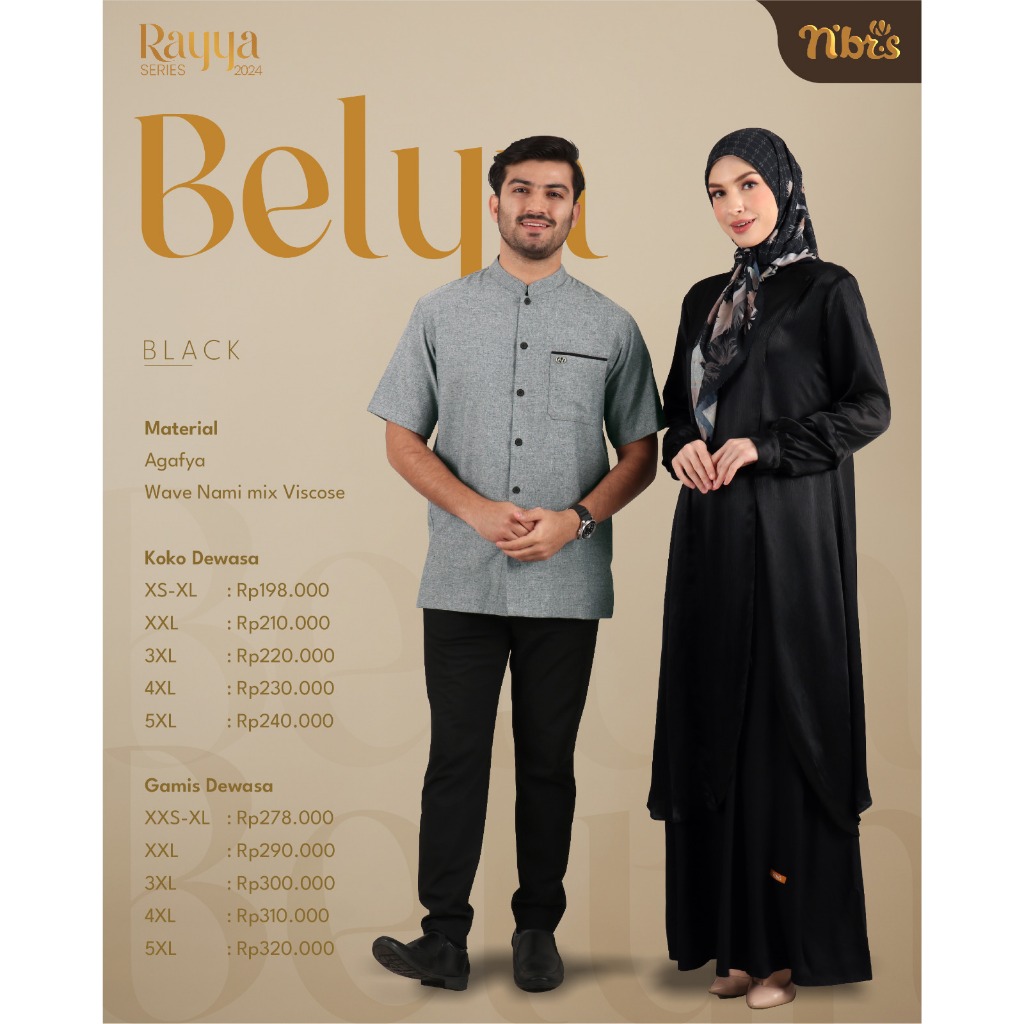 Jual BELYN BLACK NIBRAS RAYYA SERIES 2024 GAMIS DAN KOKO SARIMBIT 2024 ...