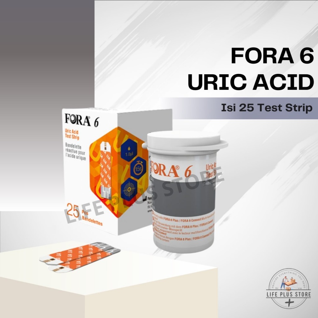 Jual Fora 6 Uric Acid Test Strip /25 Asam Urat UA Refill Tes Plus ...