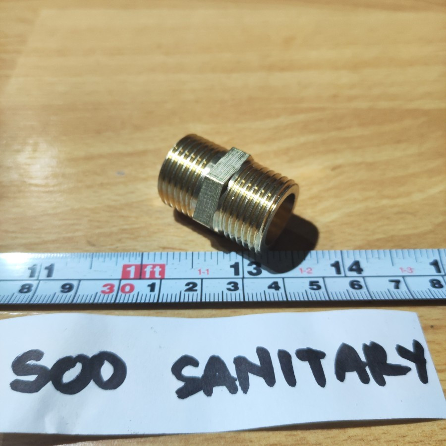 Jual Double Nipple 1/2" Inch Kuningan - Dobel Nepel Drat Luar | Shopee Indonesia