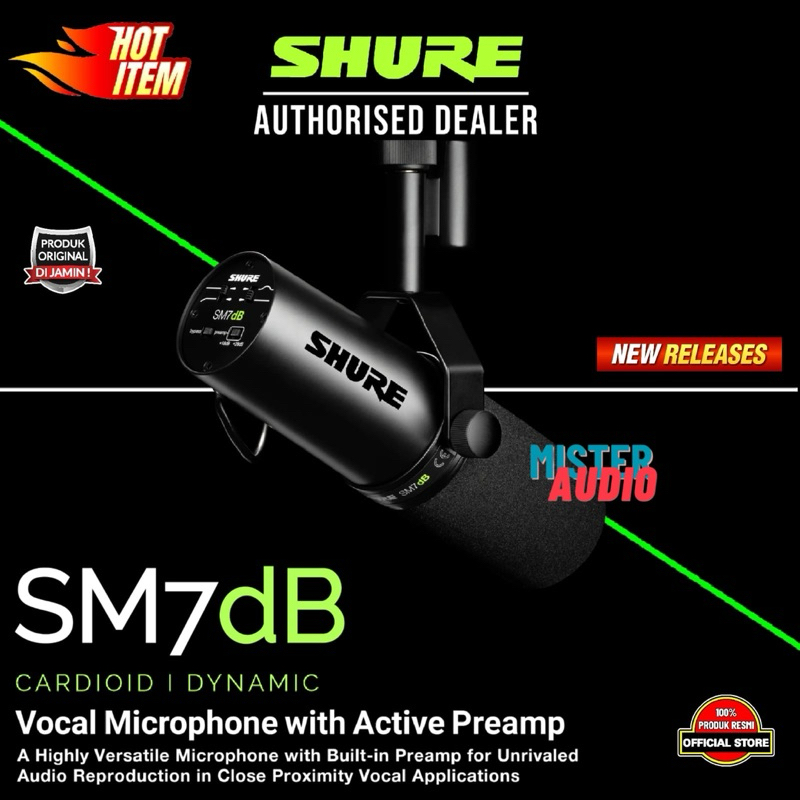 Jual Shure SM7DB / SM7 DB / SM 7 D B Dynamic Vocal Microphone with ...