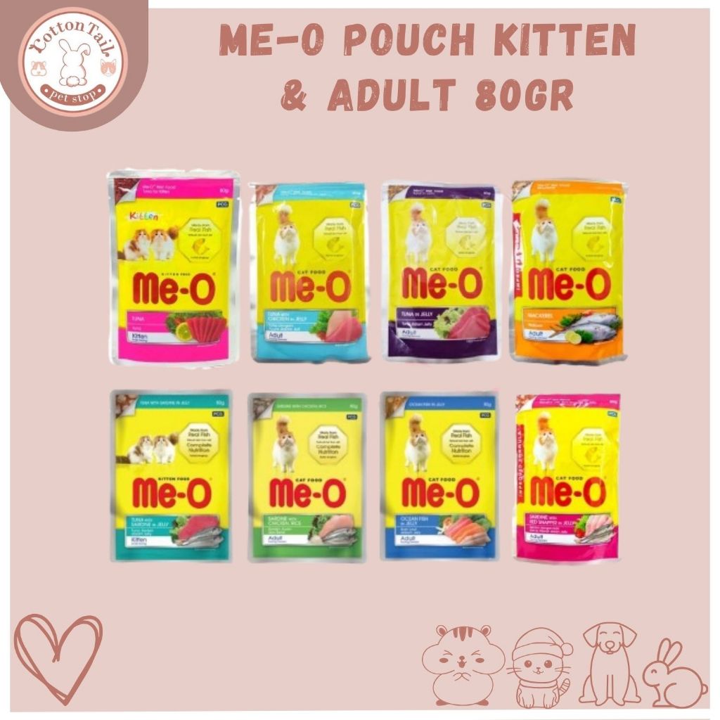 Jual Me-O POUCH Makanan Kucing SACHET 80gr / Cat Wet Food Meo Pouch ...