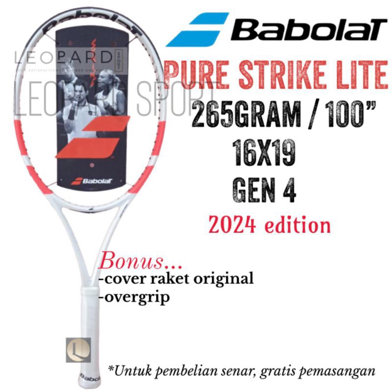 Jual Raket Tenis Babolat PURE STRIKE LITE 4th Gen 2024 100" / 265gr ...