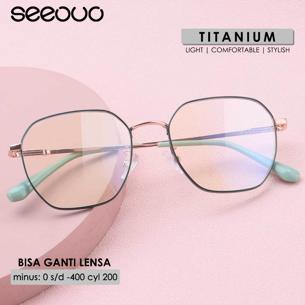 Jual Seeouo Kacamata Antiradiasi Blueray Light Frame Model Kotak Fashion Stylish Bahan TItanium ...