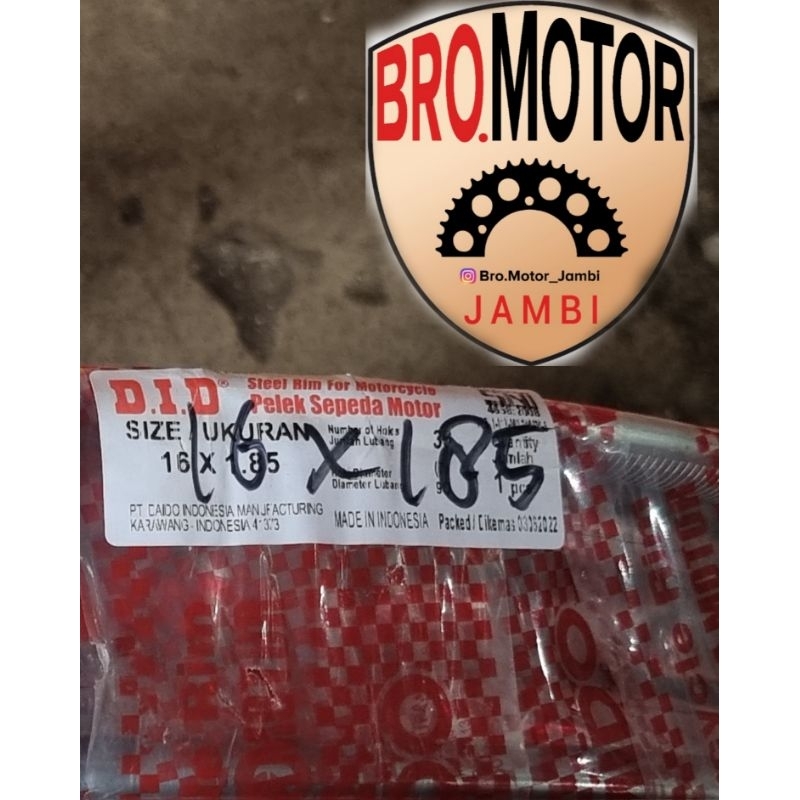 Jual velg belakang did besi 185x16 pelek trail ring 16 did | Shopee ...