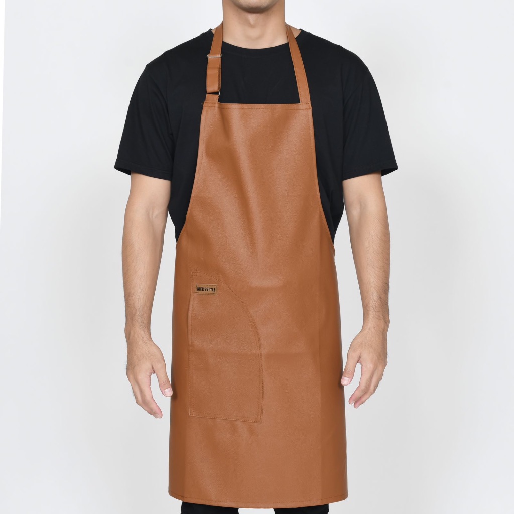 Jual celemek clemek apron waterproff bahan kulit sintesis | Shopee ...