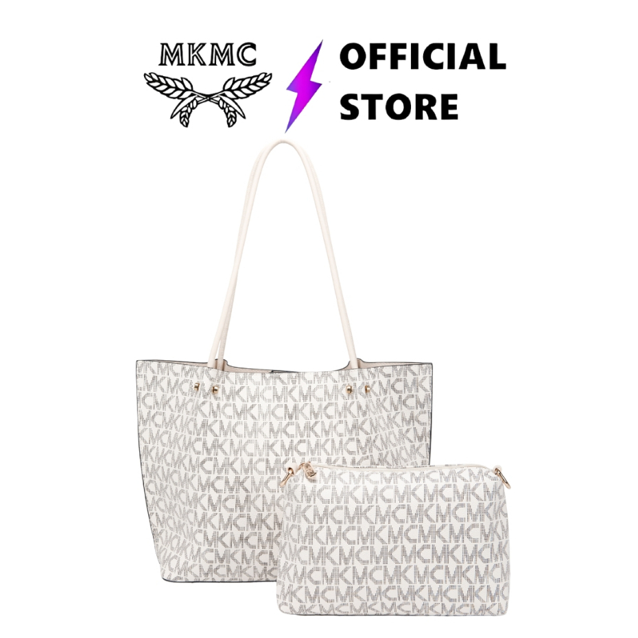 Jual MKMC Totebag Wanita Import Tas Bahu Free Pouch Medium Kondangan ...