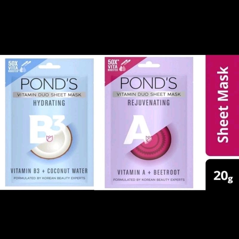 Jual PONDS VITAMIN DUO SHEET MASK - Masker Wajah Tersedia 2 Variant ...