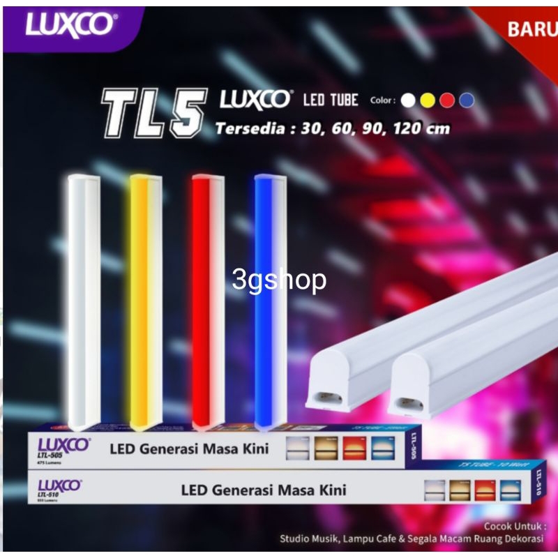 Jual KAP T5 LED 10 WATT LUXCO KUNING, MERAH, PUTIH, BIRU | Shopee Indonesia