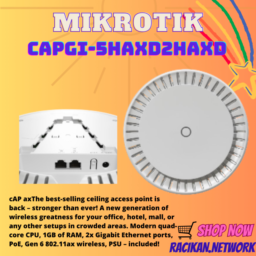 Jual Mikrotik cAP ax cAPGi-5HaxD2HaxD / CAP AX WiFi 6 Access Point ...