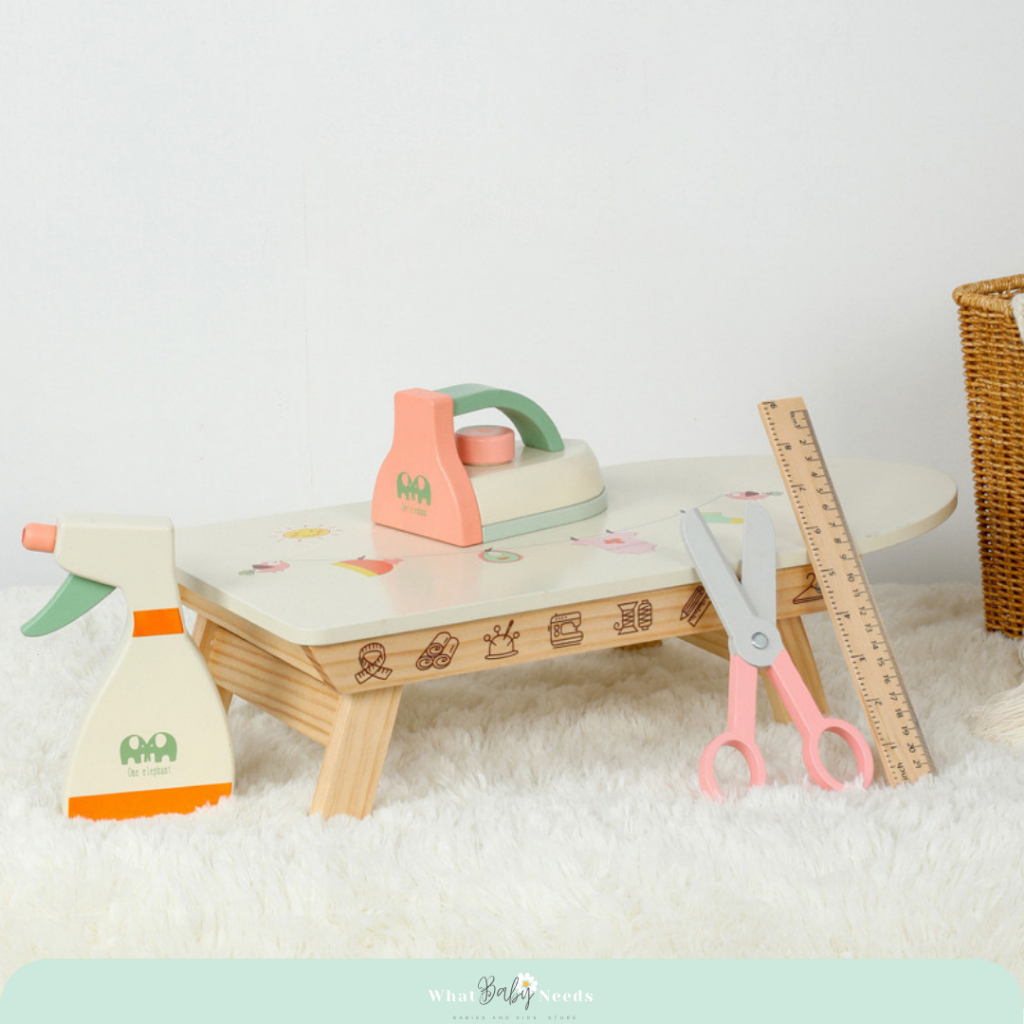 Jual Wooden Iron Set Toy / Mainan Seterikaan Gosok Baju Kayu Play ...