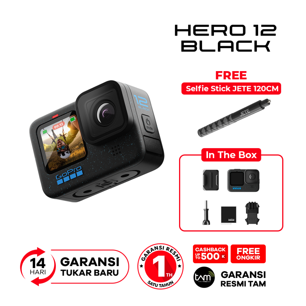 Jual GoPro Hero 12 Black Action Camera Go Pro 12 Action Cam Garansi Resmi | Shopee Indonesia