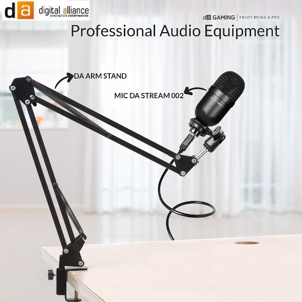 Jual Microphone Podcast Gaming DA STREAM 002 DA SIBER ARM Mic STAND ...
