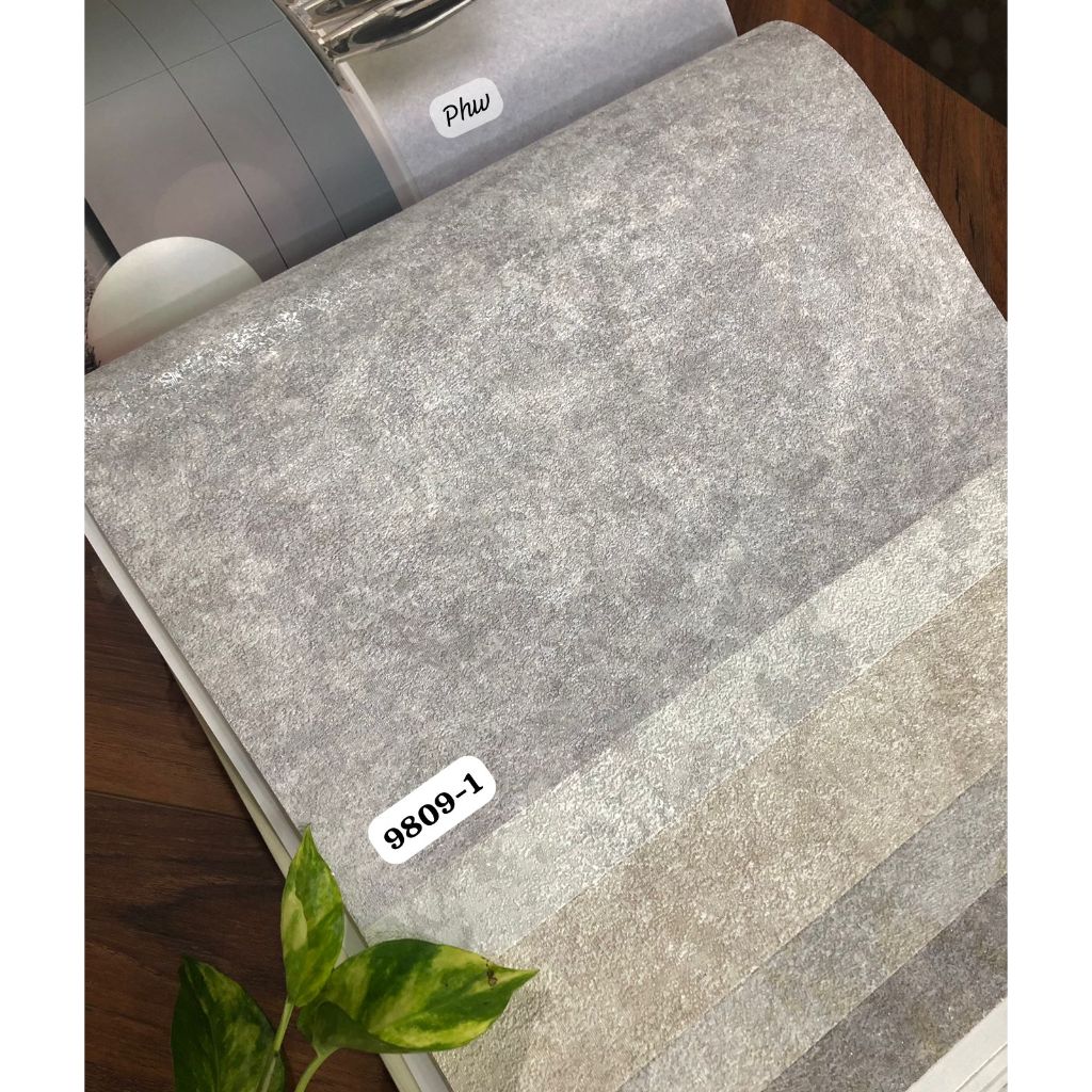 Jual Wallpaper Dinding Polos Tembok Semen ABu Cream Abstrak The View ...