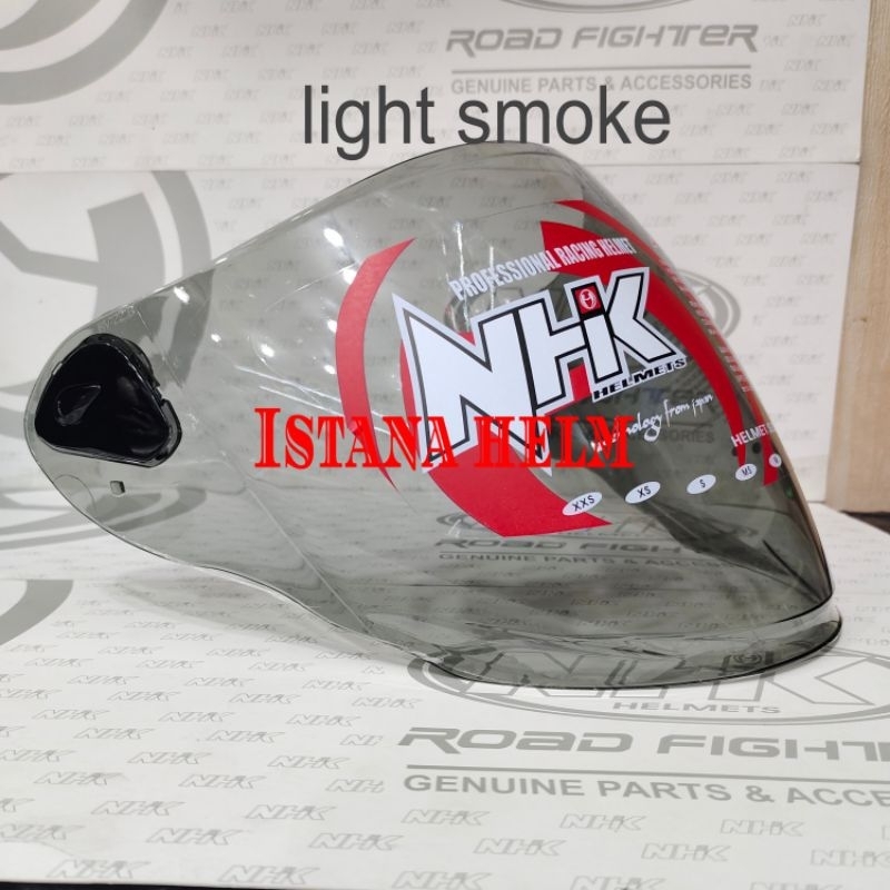 Jual KACA HELM | VISOR HELM NHK R6 NEW LIGHT SMOKE ORIGINAL NHK ...