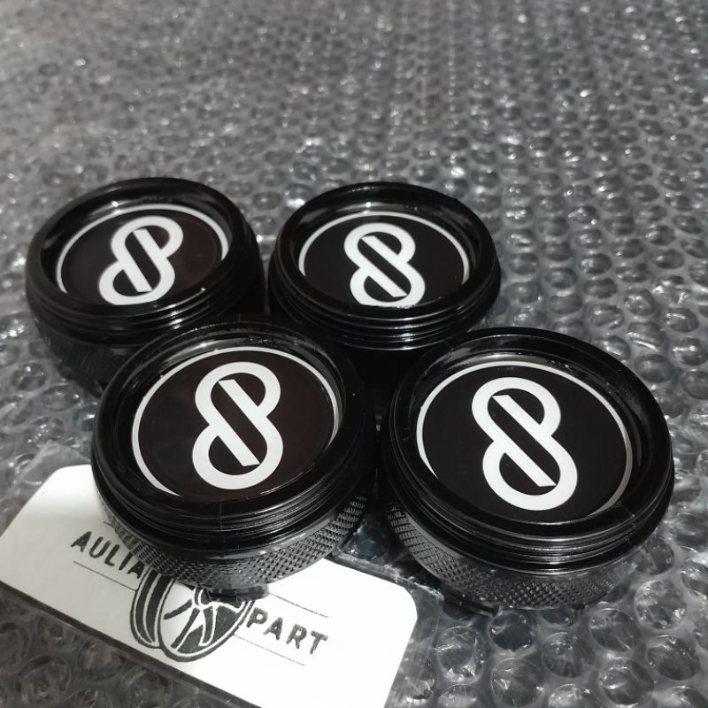 Jual dop roda tutup velg racing variasi enkei logo silinder hitam ...