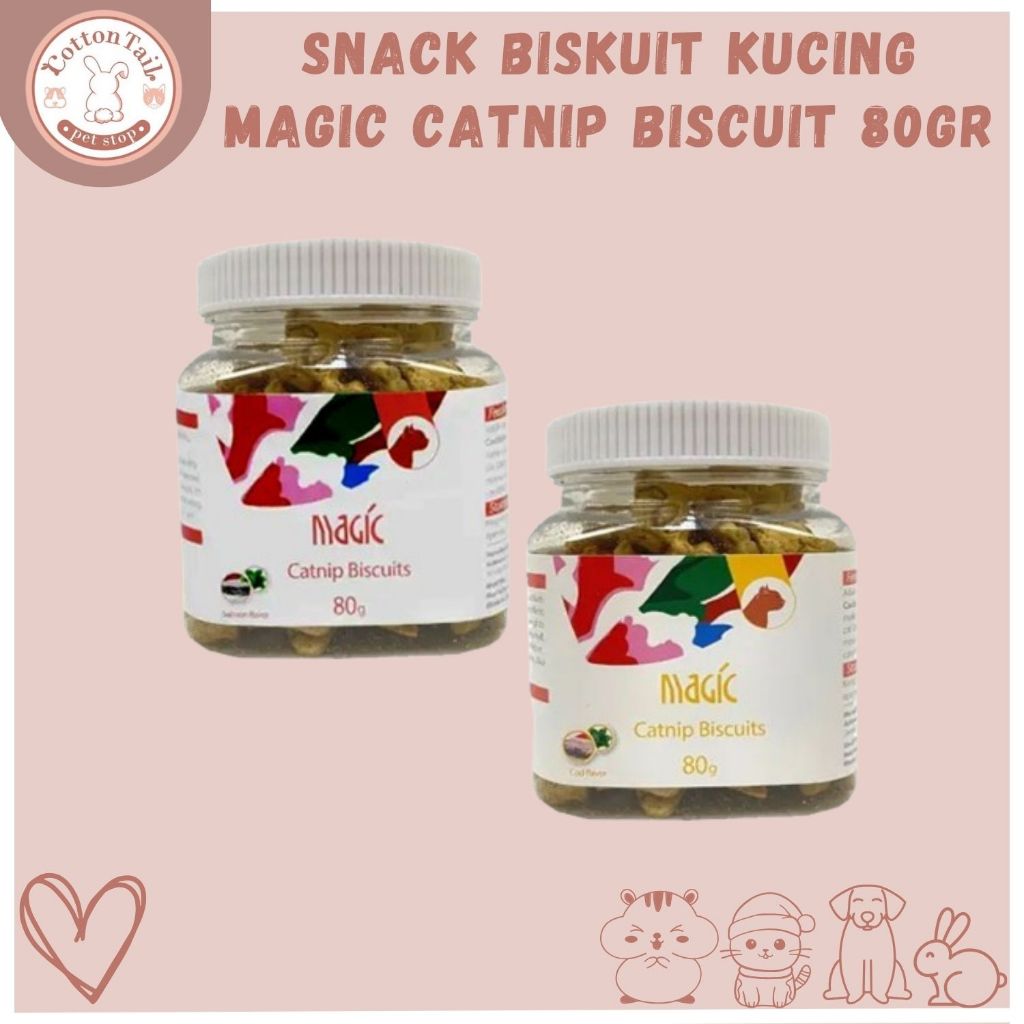 Jual SNACK BISKUIT Kucing MAGIC CATNIP BISCUIT 80 GRAM - CAT NIP ...