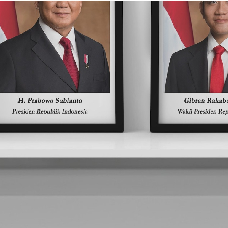 Jual Paket Bingkai Cetak Foto Presiden Dan Wakil Presiden 2024 2029 Ukuran 8R Plus Bingkai ...