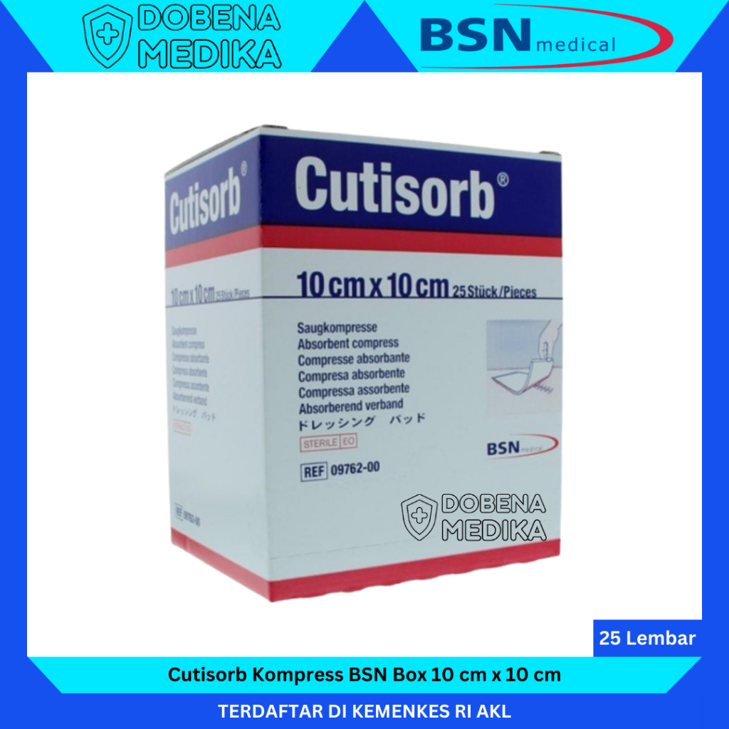 Jual Cutisorb Compress 10 cm x 10 cm BSN isi 25 / Perban Penyerap Luka ...