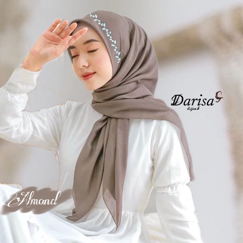 Jual BANDO DAUN HIJAB SEGIEMPAT VOAL SWAROVSKI BANDO BEADS BAHAN PARIS ...