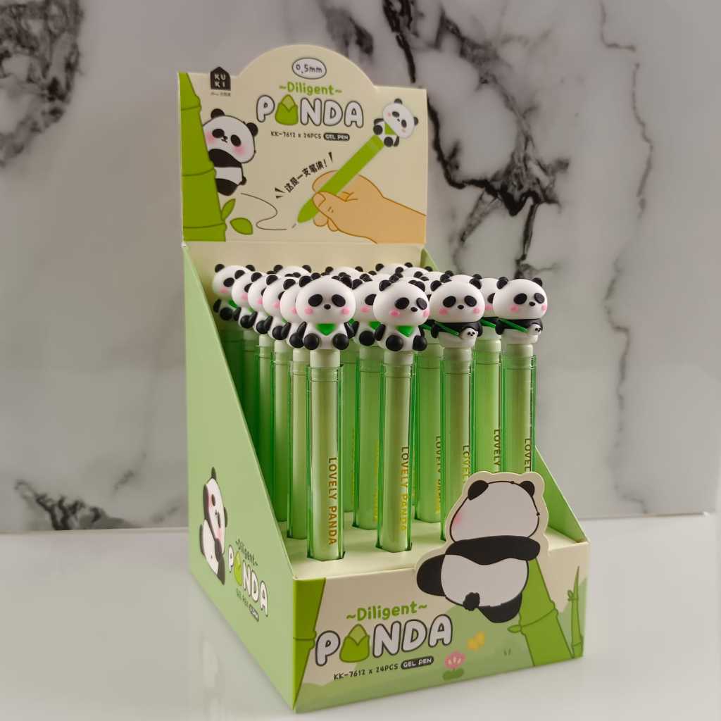 Jual Crystal Pen Diligent Panda/ Karakter Lucu 3D Crystal Mewah ...